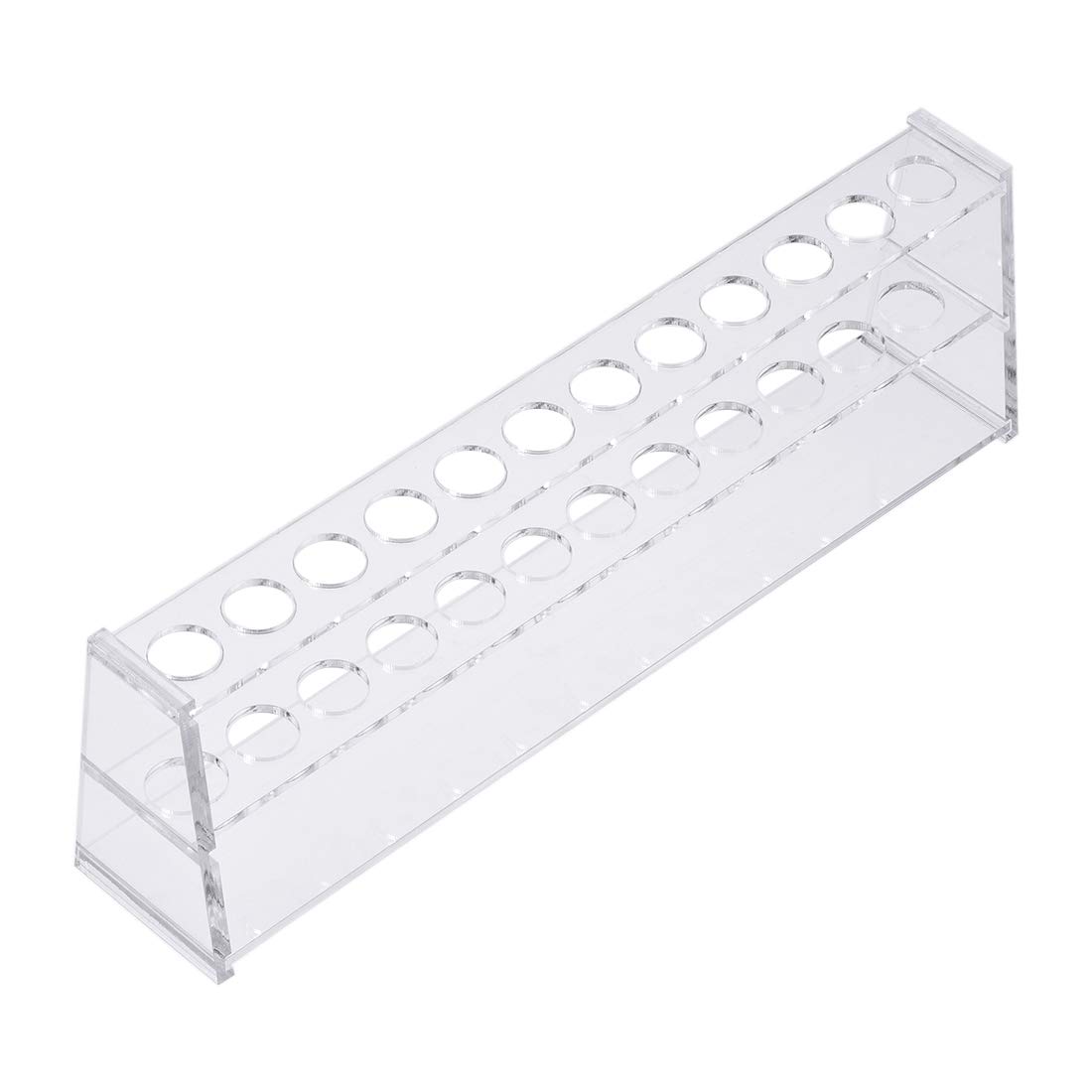 uxcell Acrylic Test Tube Holder Lab Stand Rack 12 Wells for 10ml Centrifuge Tubes Clear