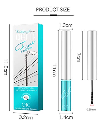 2PCS Ultra Fine Black Mascara,Skinny Mascara,Catching tiny eyelashes,No clumping(2.5mm Diameter)