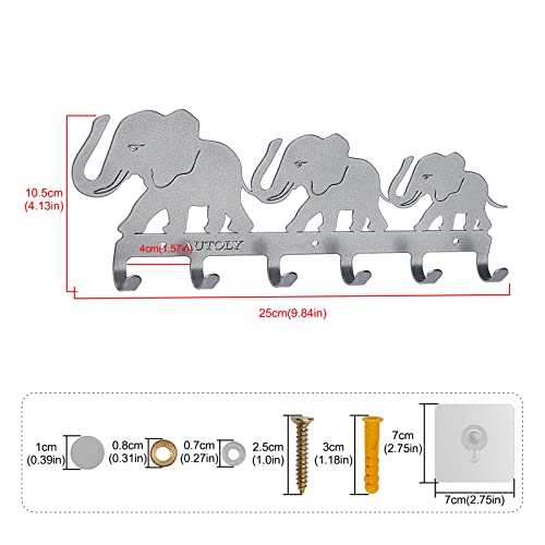 Autoly, Coat Rack Wall Mount installs The Door Hanger Hook Against The Wall, Coat Hanger Wall can Organize The Room. Coat Hooks Wall mounted6 Hooks 1 Piece,Length 9.84in* Width 4.13in