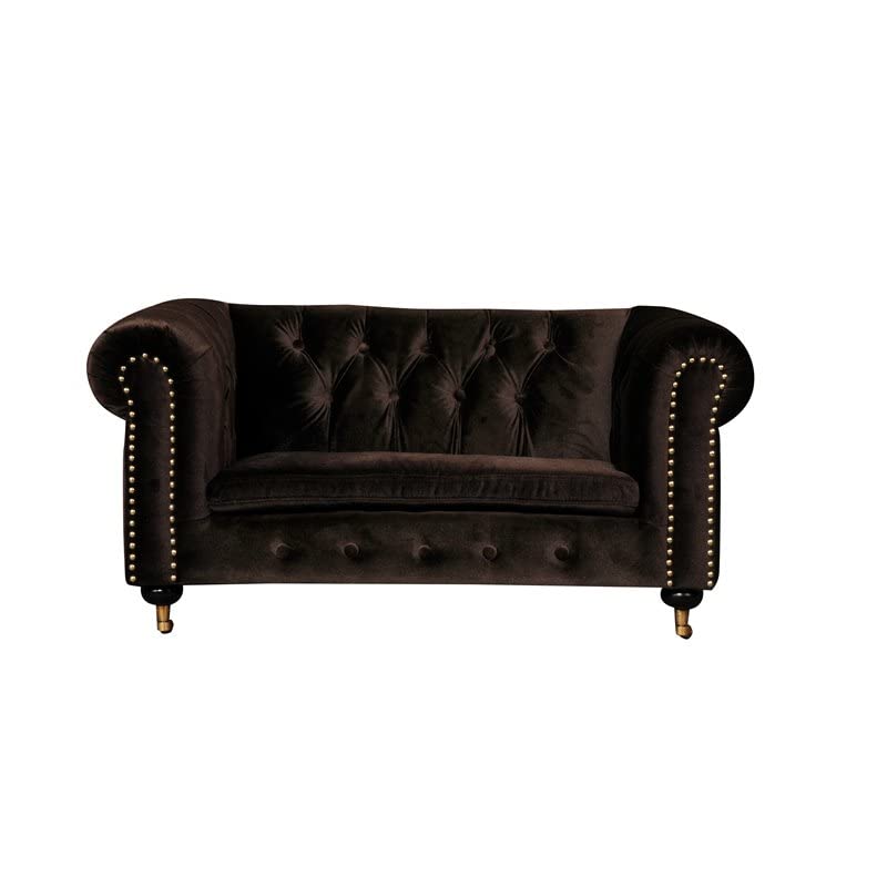 American Home Classic Claire 10" Velvet Dog's Sofa in Gold and Chocolate