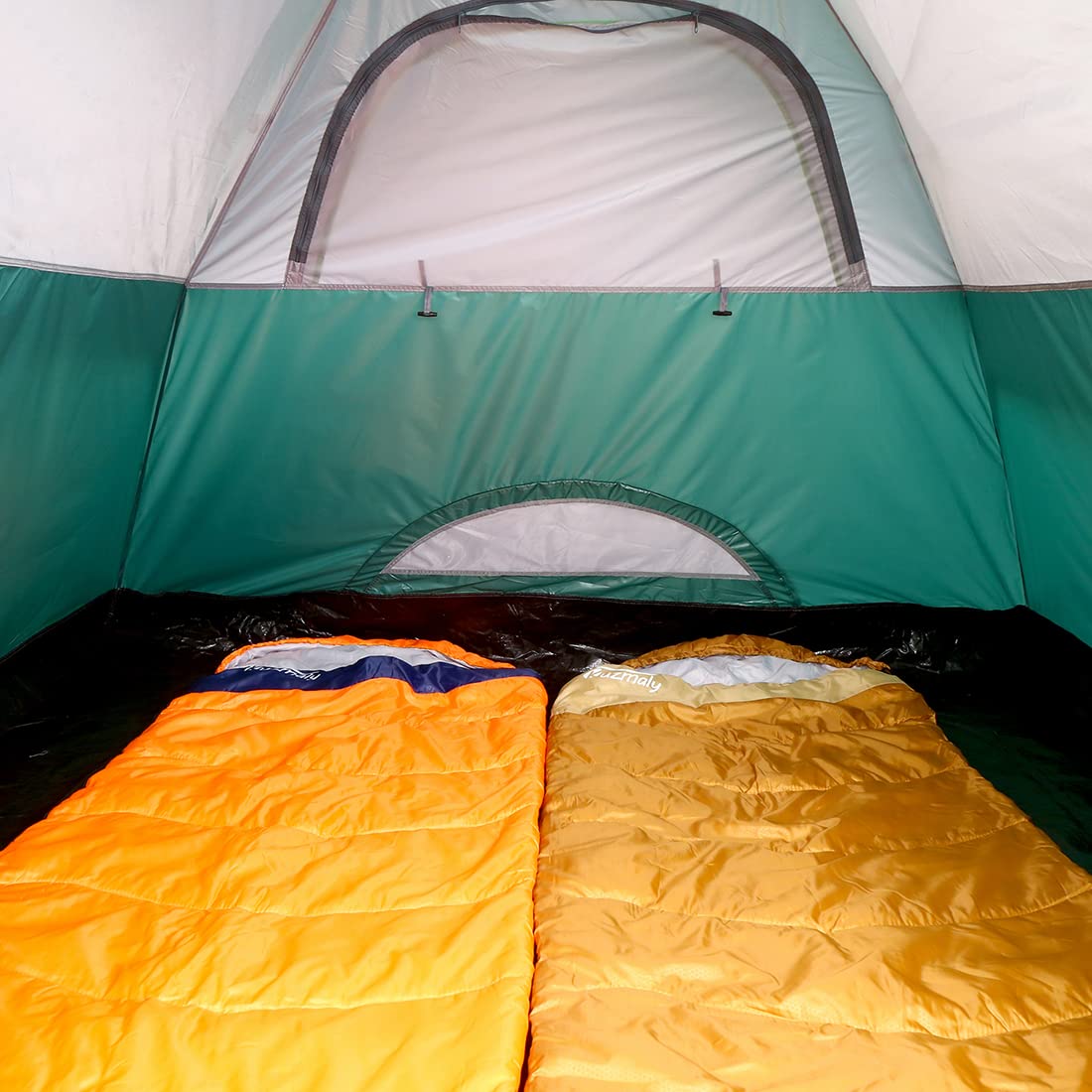 4-Persons Camping Tents: Double Layer Waterproof Windproof Tent,Hiking Tent for All Seasons (3-4 Person, Green-4P)