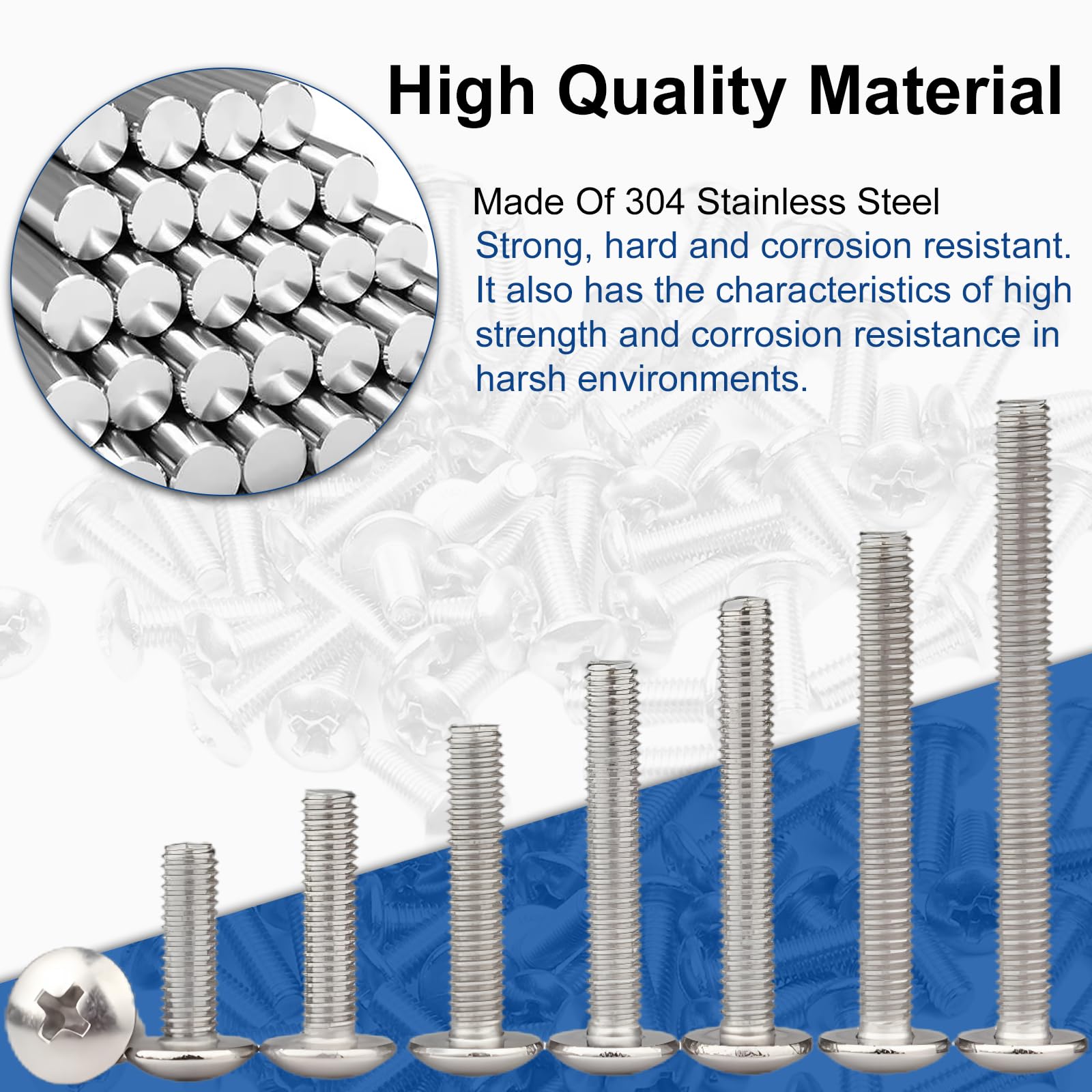 MroMax 15Pcs M4 x 6mm Truss Head Phillips Machine Screws for Cabinet Drawer Knob Pull Handle, 304 Stainless Steel 18-8, Fully Thread, Metric Silver Gray Cross Head Screws Bolts