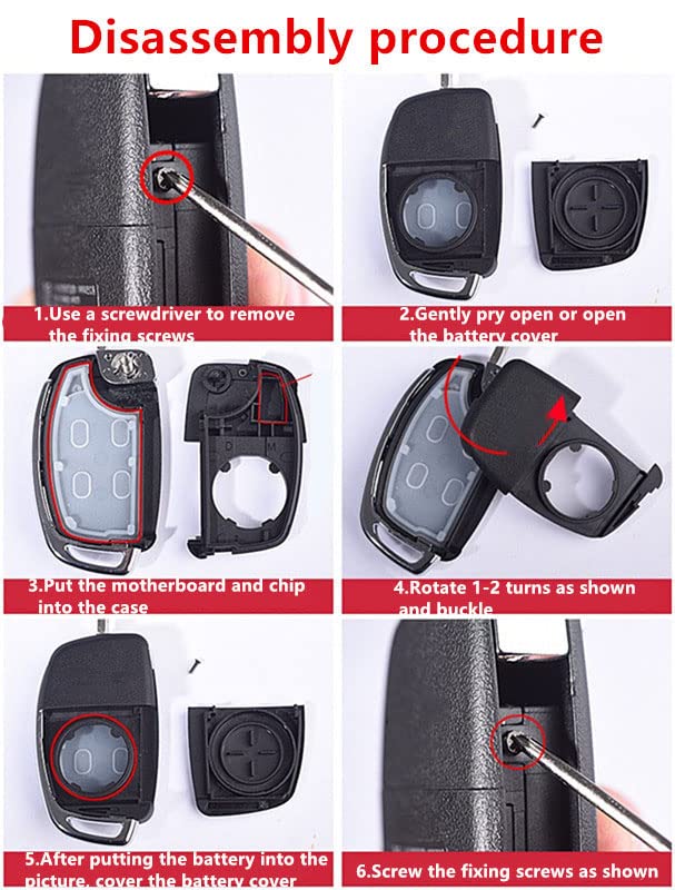 3 Buttons Keyless Entry Remote Shell Case for Hyundai Santa Fe Sonata Replacement Flip Folding Smart Car Key Fob Repair with Uncut Blade