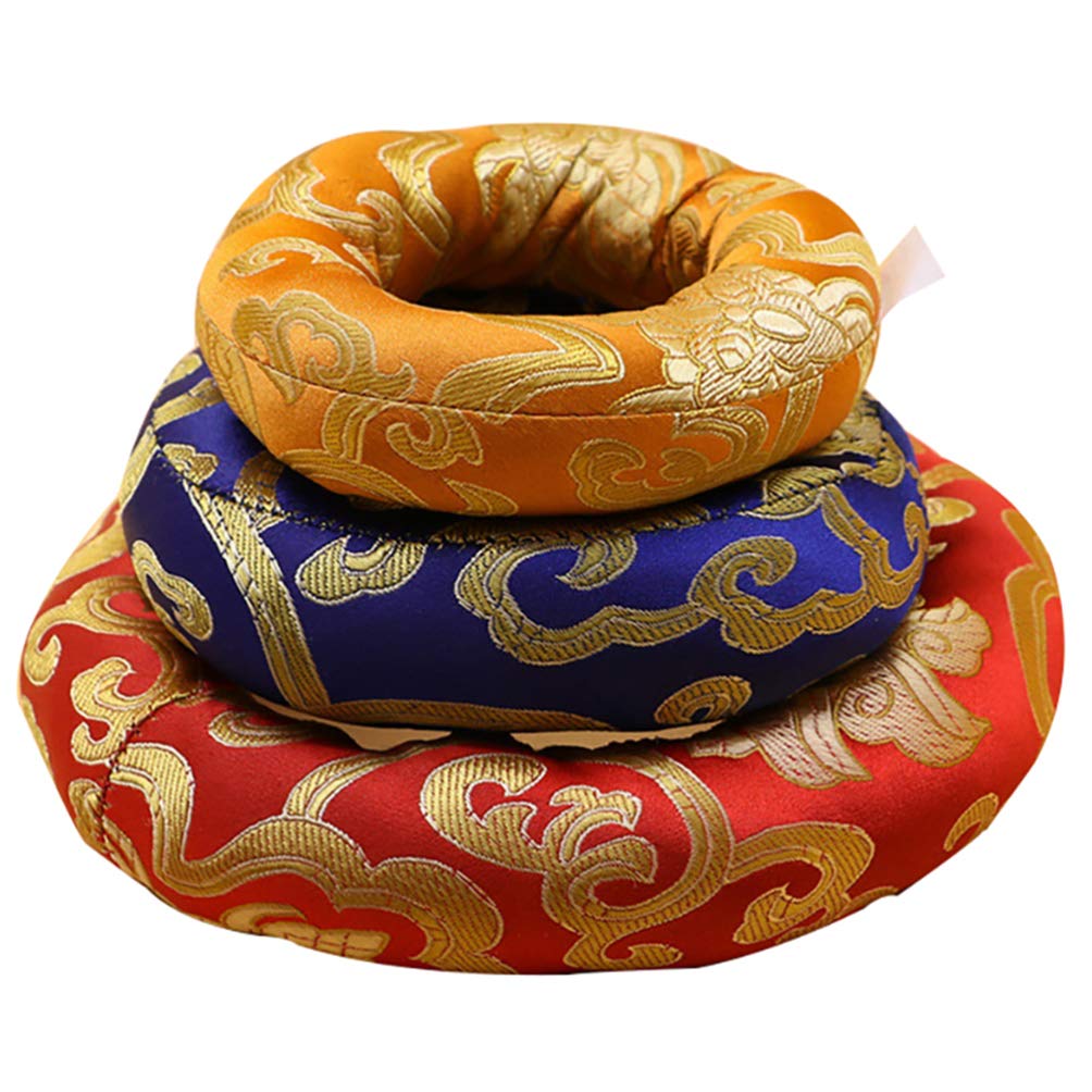 3pcs Buddhist Sound Bowl Pad Tibetan Singing Bowl Mat Singing Bowl Cushion Tibetan Bowl Cushion