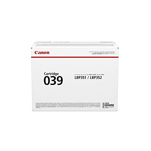 Canon Genuine Toner, Cartridge 039 Black (0287C001), 1 Pack, for Canon imageCLASS LBP352dn, LBP351dn Laser Printers