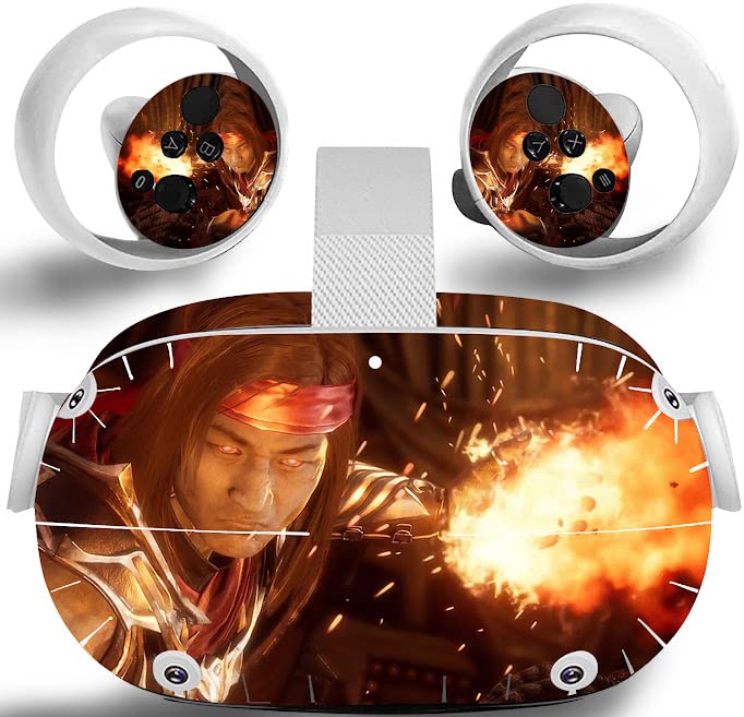 Blood Battle Oculus Quest 2 VR Headset and Controller Sticker, Vinyl Decal Skin for VR Headset and Controller, Virtual Reality Protective Accessories
