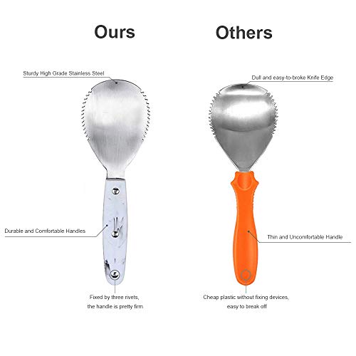 Fancymay Professional Halloween Pumpkin Carving Kit, Heavy Duty Stainless Steel Carving Tools Set for Halloween Decoration, Sturdy Sculpting Jack-O-Lanter Knife Set