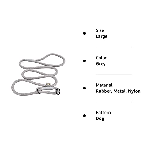 Cesar Millan Slip Lead Leash™ - Slip Collar Training Lead Gives You Greater Control and The Ability to Make Quick and Gentle Corrections (Large, Grey)
