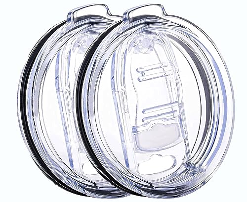 20 oz Tumbler Lid Replacement Lids Compatible for YETI 20 oz Tumbler, 10/24 oz Mug and 10 oz Lowball, 2 Pack Spill Proof Cup Lids Covers, Replacement Lids for Tumblers