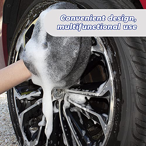 Scrub Daddy Car Wash Mitt - The Shmitt- Dual Textured for Interior and Exterior Cleaning, For Tires Rims Auto Body, 2 Count