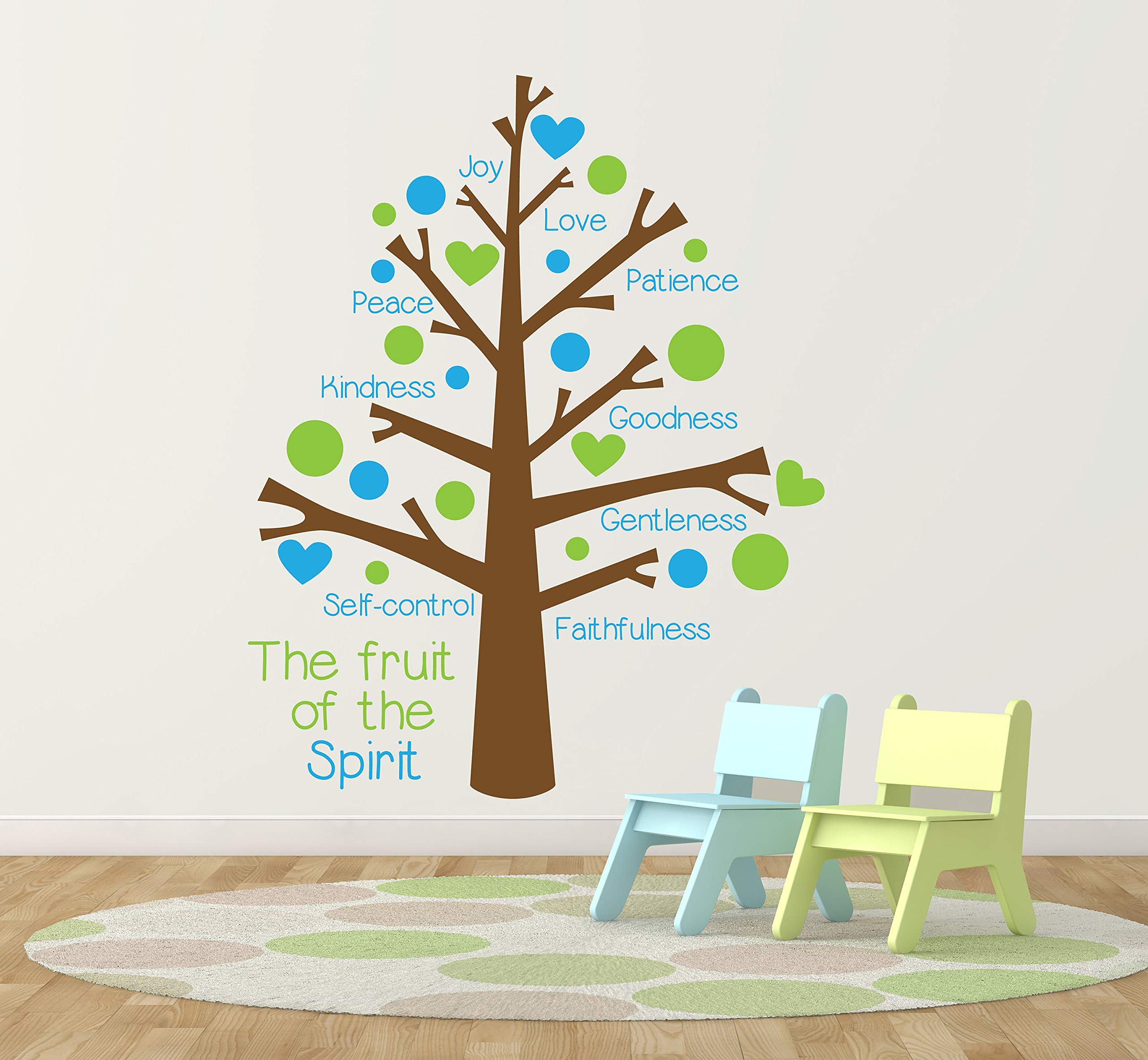 Decal Sticker for Home of The Spirit Wall Decal Sticker Tree, Baby Nursery Tree Wall Decorations, Sunday School Church Thank You Gift, 42 Inch in