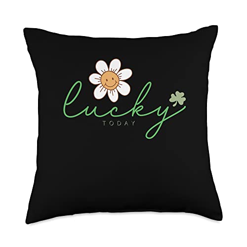 99 Gifts Saint Paddy's Day Ireland Accessories St Patricks Day Irish Lucky Topday Funny Cute Sunflower Throw Pillow, 18x18, Multicolor