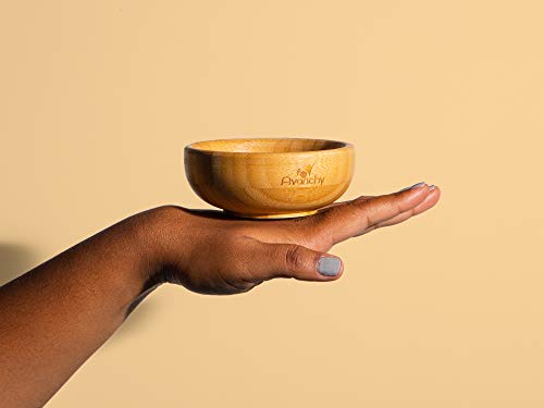 Avanchy® Bamboo Baby Bowls MINI Prep Bowl Set for Babies Kids Toddler for Feeding Food 4 oz, 2 Pack
