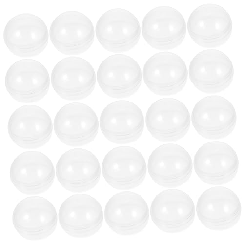 Clear Plastic Hanging Ball 100pcs Transparent Shell Plastic Balls for Baby Mini Gift Boxes Mini Cake Box Gumball Machine for Kids Plastic Decor Vending Machine Stroage Balls Round