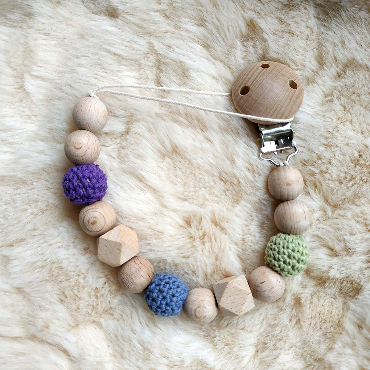 Natural Wood Geometric Hexagon Beads 10mm Polygon Ball Wooden Loose Spacer Beads for Crafts DIY Jewelry Making (10mm-100pcs)