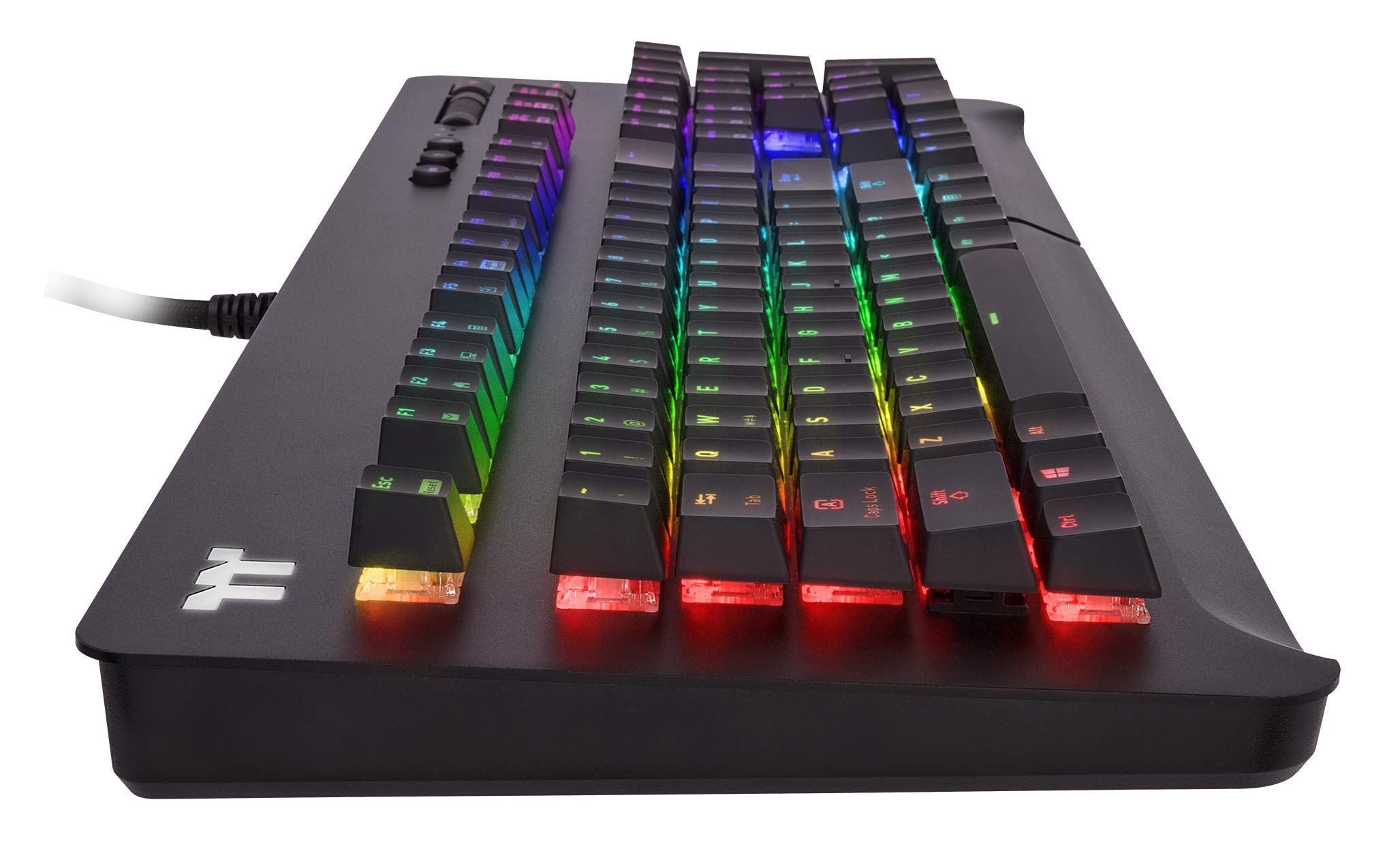 Thermaltake Level 20 GT RGB Mechanical Gaming Keyboard, Razer Green Switches, 16.8M Color RGB, Razer Chroma Compatible - GKB-LVG-RGBRUS-01