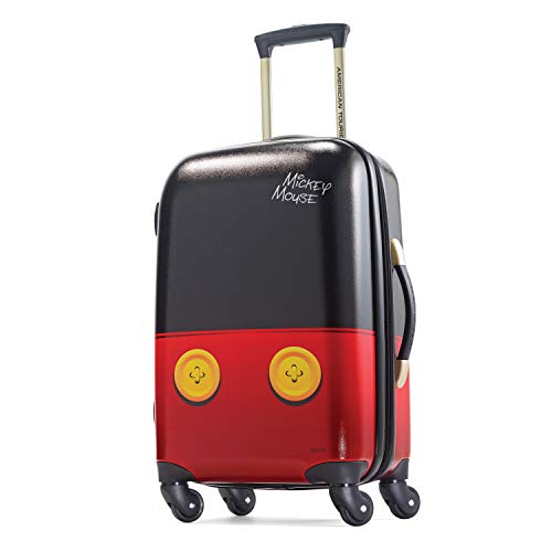 American Tourister Disney Hardside Luggage with Spinner Wheels, Black,Red, Carry-On 21-Inch