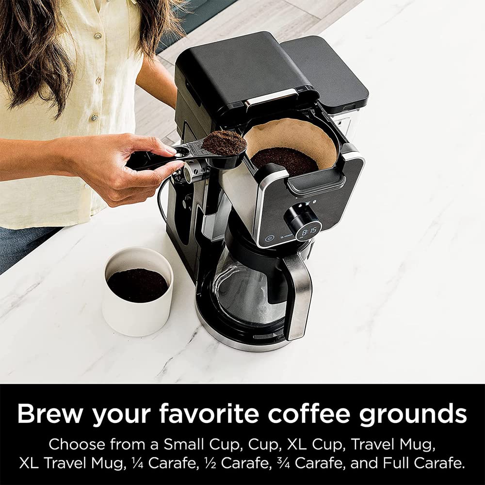 Ninja CFP301 DualBrew Pro Specialty 12-Cup Drip Coffee Maker (Renewed) Bundle with 3 YR CPS Enhanced Protection Pack