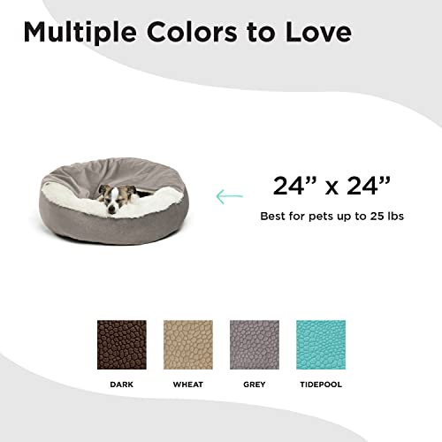Best Friends by Sheri Cozy Cuddler Ilan Microfiber Hooded Blanket Cat and Dog Bed in Gray 23"x23"