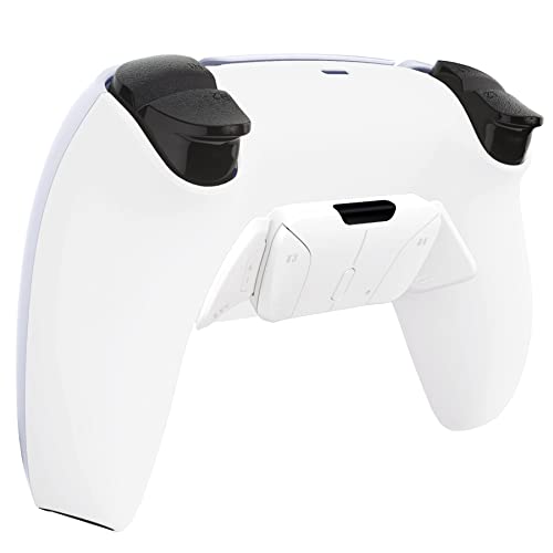 eXtremeRate White Programable RISE4 Remap Kit for PS5 Controller BDM 010 & BDM 020, Upgrade Board & Redesigned Back Shell & 4 Back Buttons for PS5 Controller - Controller NOT Included