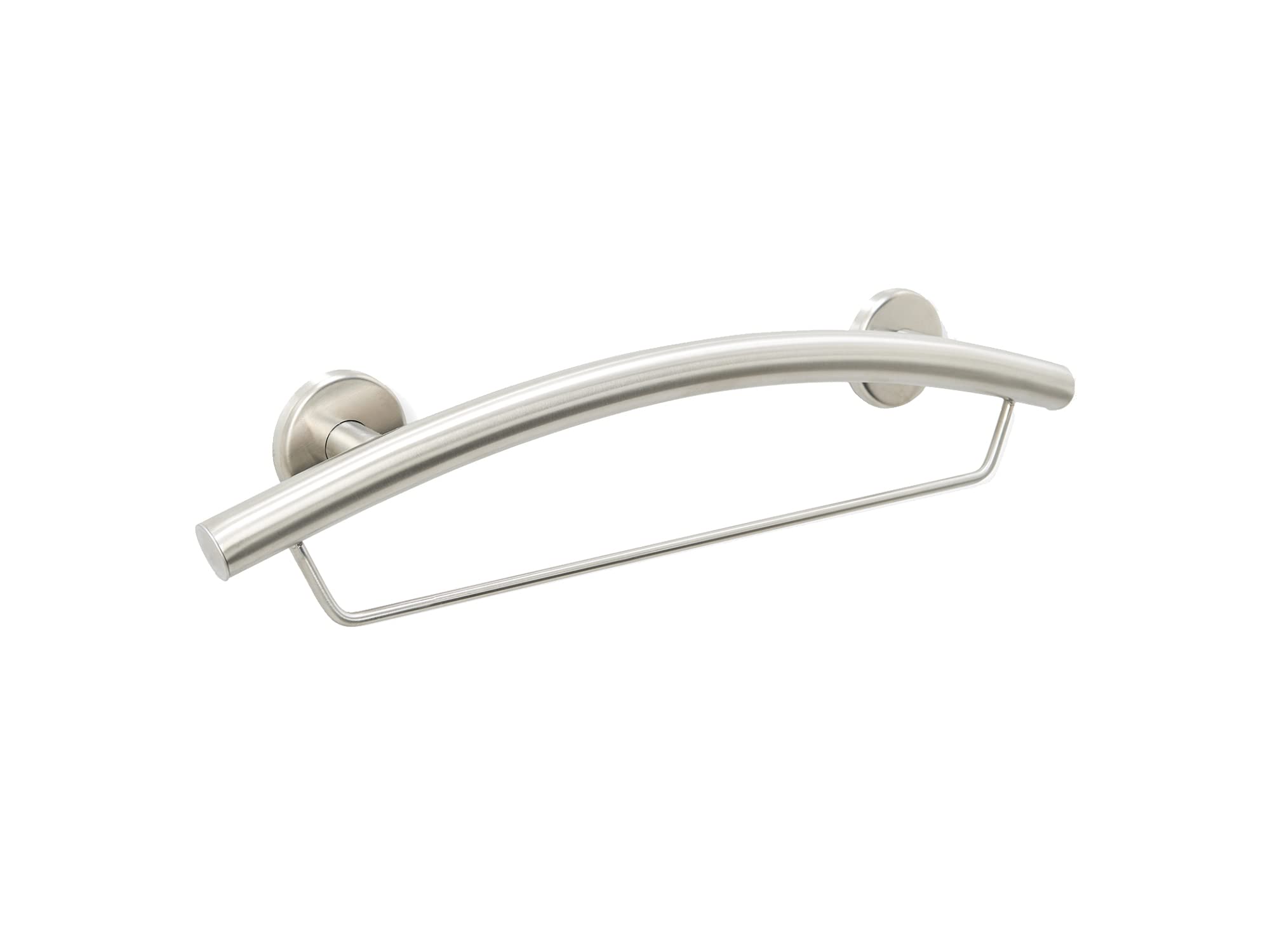 Curved Grab Bar and Towel Rack for Bathroom Shower Kitchen/304 Stainless Steel/Brush Finish/ 24"x 5"