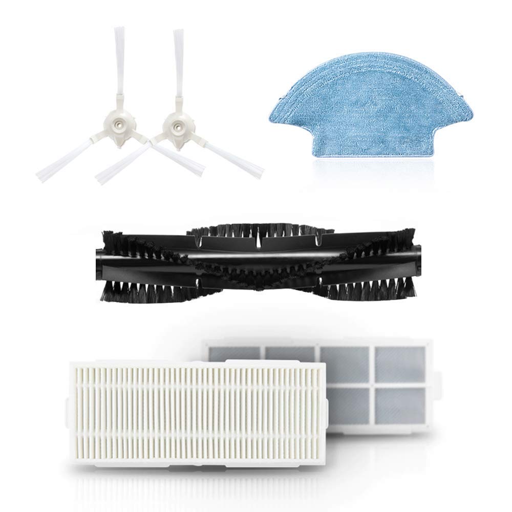 360 Robot Cleaner Accessories Combo Side Brushes Washable Filter Main Brush Mopping Cloth for S6