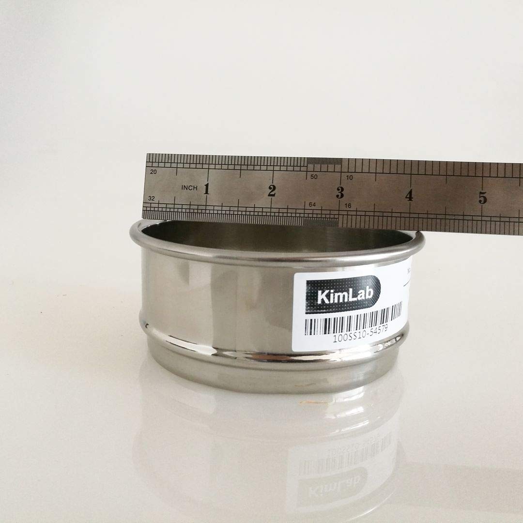 KimLab SS10 Φ10cm Test Sieve Catch Pan and Lid