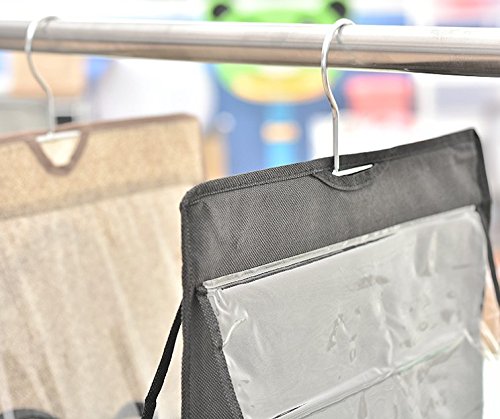 Geboor Hanging Handbag Organizer Dust-Proof Storage Holder Bag Wardrobe Closet for Purse Clutch with 6 Larger Pockets Black(1Pcs)