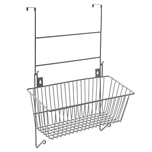 EZOWare 3 Tier Over the Door Rack / Wall Mount Storage Organizer Baskets, Hanging Shelves Set for Kitchen Bathroom Closet
