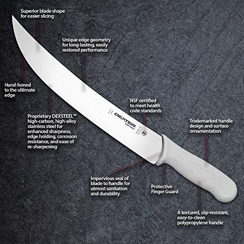 Dexter-Russell 12" Cimeter Style Steak Cutter, S132-12PCP, SANI-SAFE series, Multicolor