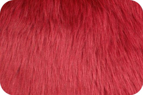 60'' Wide Faux Fur Luxury Shag Red Fabric By the Yard