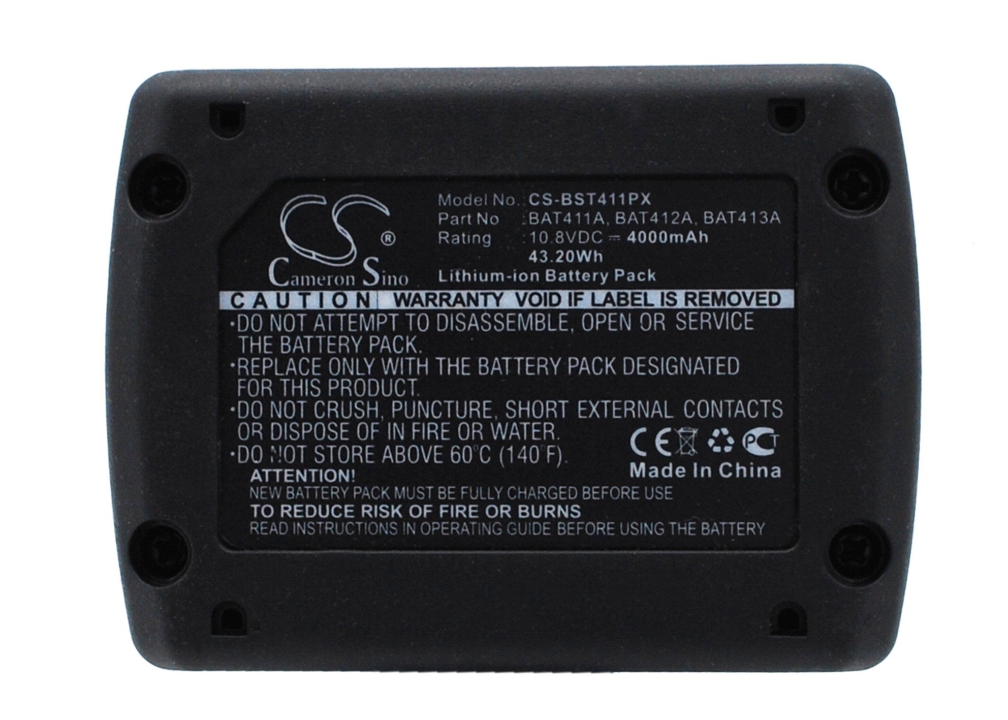 4000mAh Replacement for Bosch Bosch GWI 10.8 V-Li, Bosch GWB 10.8-LI, CLPK30-120, CLPK31-120, CLPK40-120 Battery, P/N 2 607 336 013, 2 607 336 014, 2 607 336 027