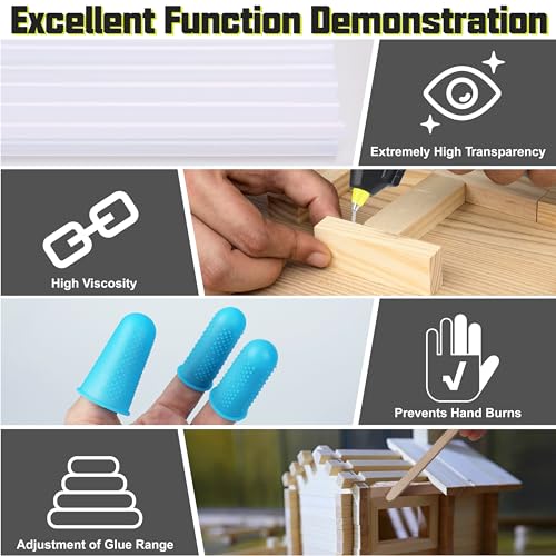 Hot Glue Gun, Halobios Glue Gun and Sticks Set Mini Glue Gun with Hardshell Carrying Case, Hot Glue Gun for School Office Crafts DIY Arts Quick Home Repairs