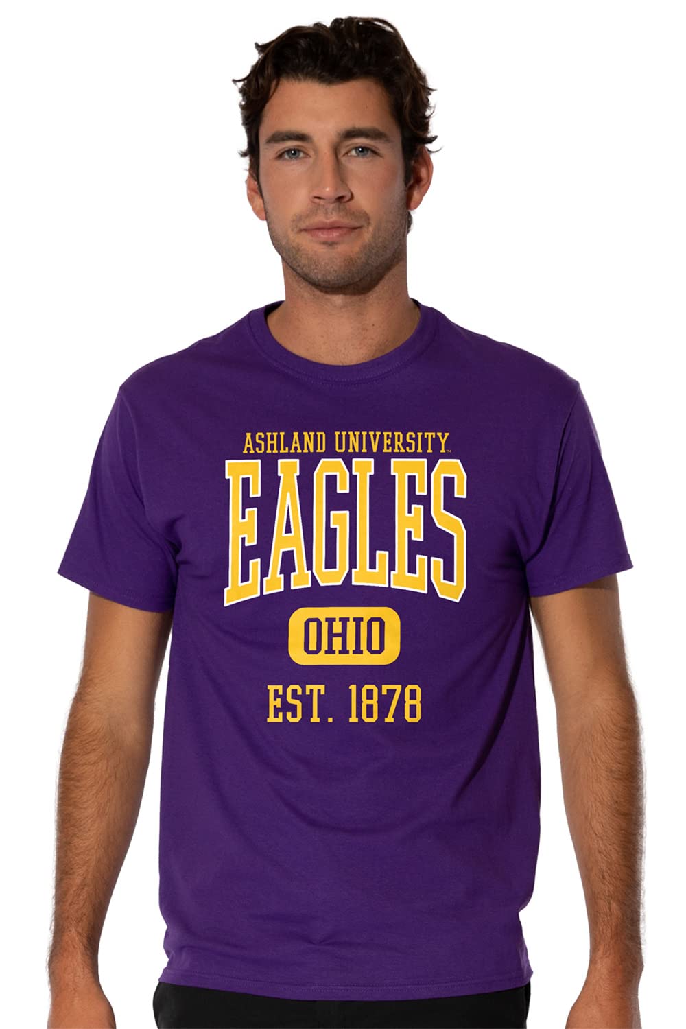 Ashland University Official Est. Date Short Sleeve Mens Cotton T-Shirt,Purple, 2X-Large