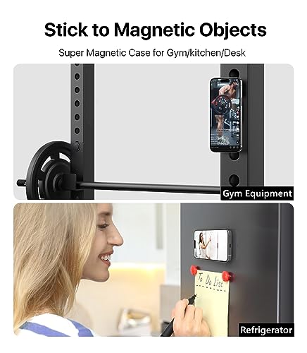 andobil [Upgraded] for iPhone 14 Pro Max Clear Case with 360° Rotatable Ring Stand [Compatible with MagSafe] [Military Grade Protection] Magnetic Invisible Kickstand, Ultra Clear