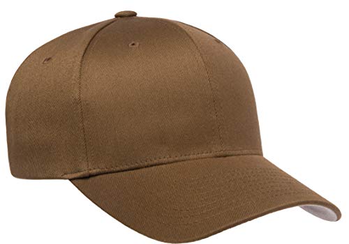 Flexfit Men's Standard Athletic Baseball Fitted Cap, Coyote Brown, Large-X-Large