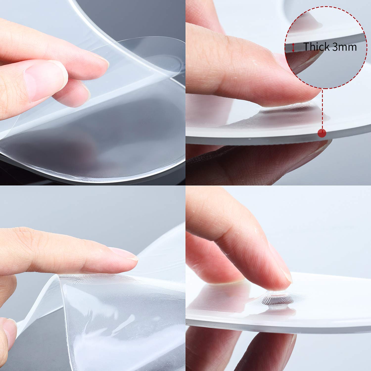 SATINIOR 11 Pieces Reusable Silicone Chest Wrinkle Pads Patches, Silicone Neck Decollete Anti Wrinkle Patches Pad Forehead Face Cleavage Eye Cheek Stick Valentine's Day Gift