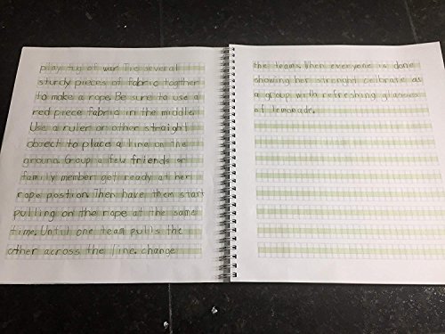 Channie’s Handwriting Improvement Spiral Notebook, Stylish Visual Writing & Printing Aid for Elementary School Students and Special Needs Kids & Teens, 120 Pages, Thick Paper, Size 10.5" x 9.5"