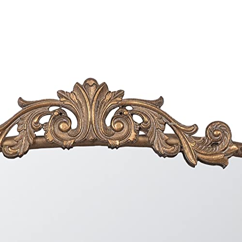 A&B Home Arched Vertical Mirror-Wall Mirror with Gold Metal Frame,40"x31" Large Arch Mirror for Bathroom Bedroom Living Room