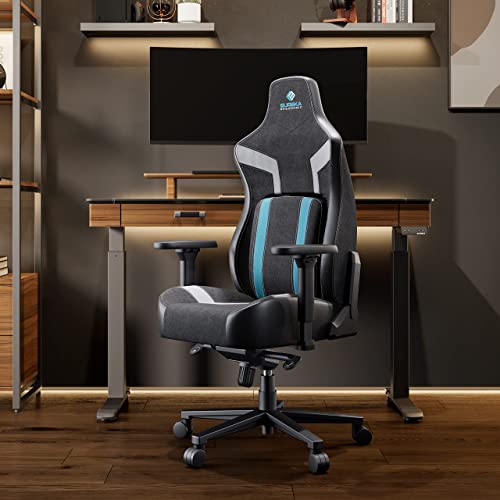 EUREKA ERGONOMIC Python Gaming Chair, Computer Gamer Chair with Lumbar Support, High Back Office Chair 4.7in Seat Thicker Cushion, Most Comfortable Home Office Chair for Back Pain Women, Men(Blue)