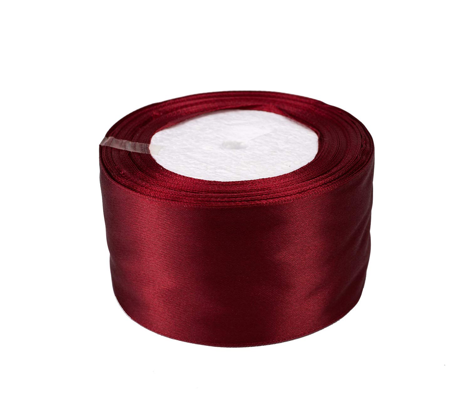 ATRBB 25 Yards 2 inches Wide Satin Ribbon Perfect for Wedding,Handmade Bows and Gift Wrapping (Wine red)