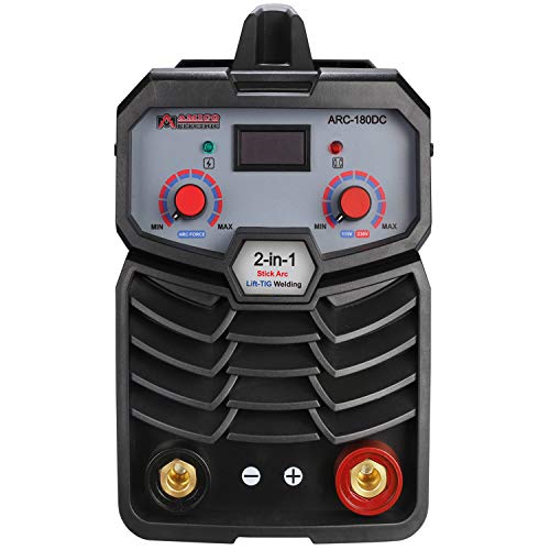 Amico ARC-180DC, 180 Amp Stick/Lift-TIG Welder, 100-250V Wide Voltage, 80% Duty Cycle, Compatible with all Electrodes