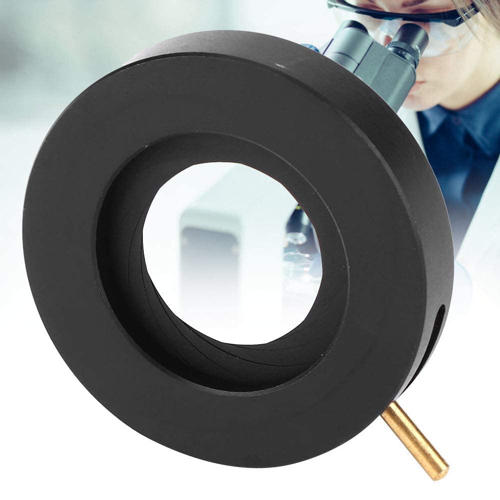 Walfront Microscope Adapter, SK23, Black Metal Diaphragm with Adjustable Aperture (1.5-23mm), Laboratory Microscope Accessory
