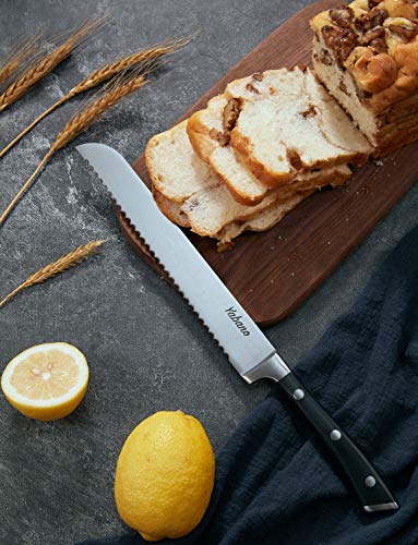 Kitchen Knife Set, 6-Piece Small Knife Set with Wooden Block, Super Sharp, High Carbon Stainless Steel Cutlery Knife Block Set