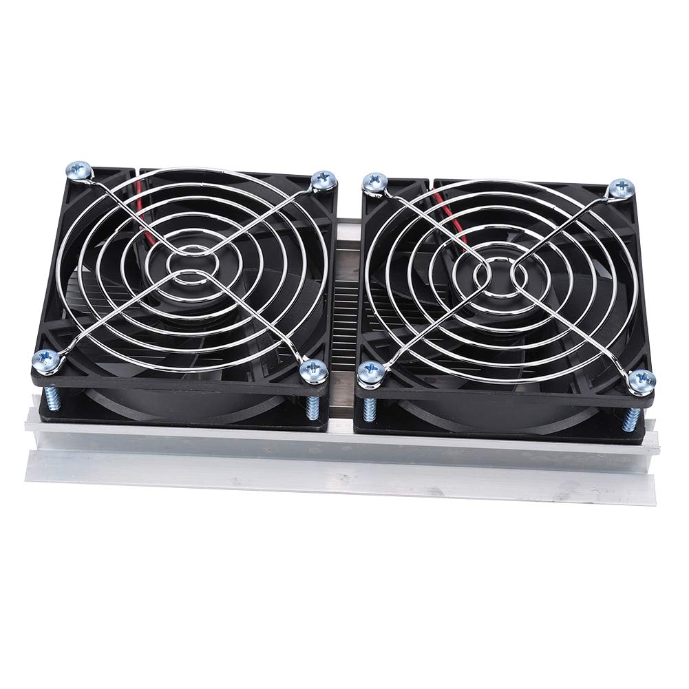Thermoelectric Semiconductor Radiator Cooler Refrigeration Cooling Fan Heat Sink System Kit,2 Cooling Fans, 2 Large Fans and 2 Cold Junction modules