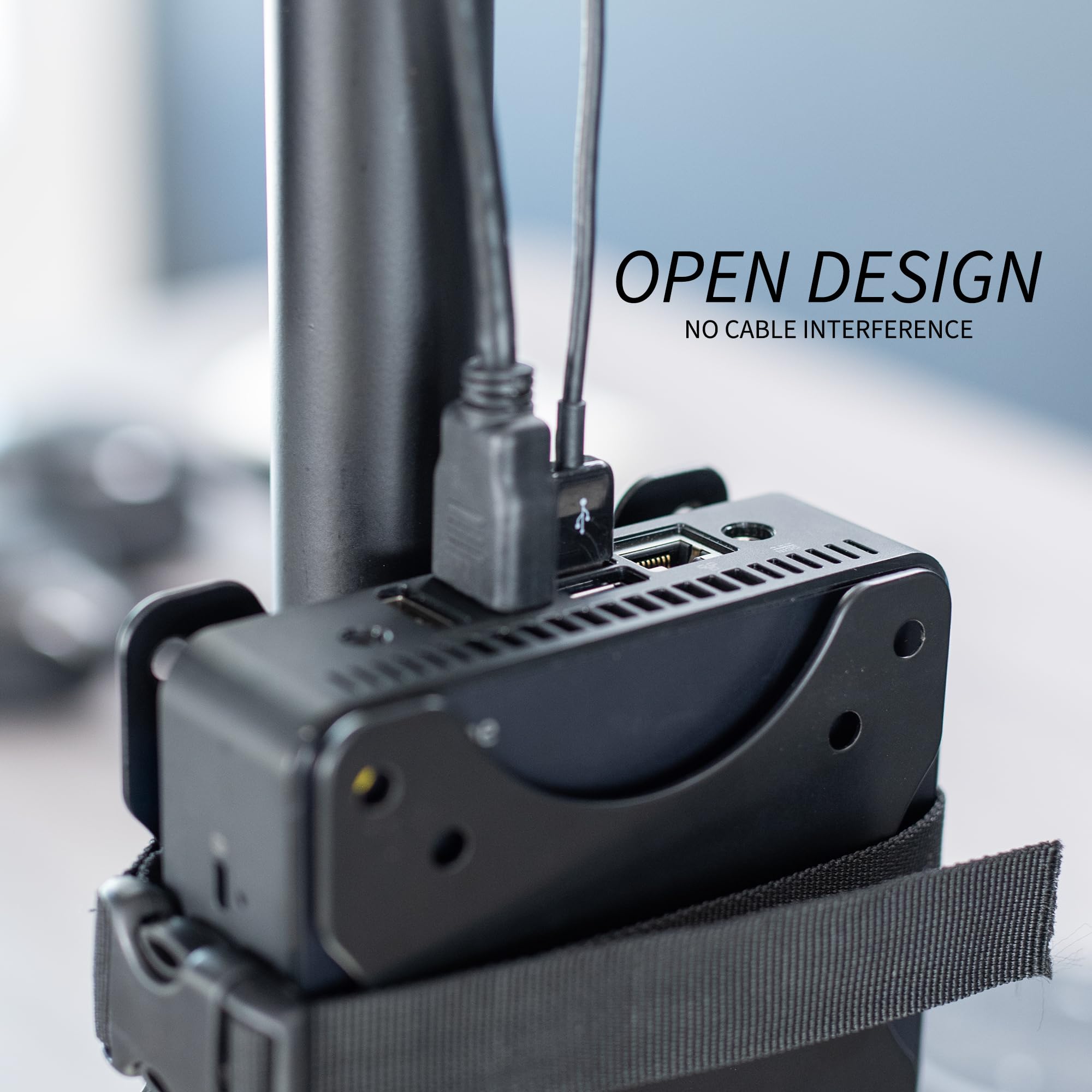 VIVO Adjustable Thin Client Mini PC Mount Bracket, CPU VESA Under Desk and Monitor Arm Computer Holder, Black, MOUNT-PC05C