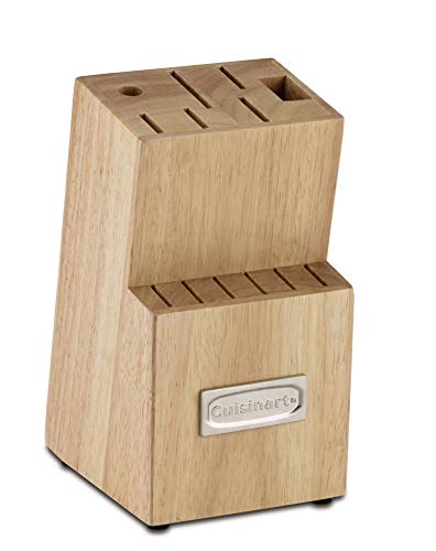 Cuisinart C77TR-14BLK Triple Rivet Collection 14-Slot Cutlery Block, Natural Wood
