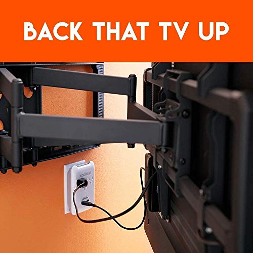 ECHOGEAR Outlet Extender Multiplug with 3 AC Outlets & 2 USB Ports β Low Profile Design Sits Just 1.1" from Wall - Protects Your Gear with 540 Joules of Surge Protection