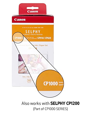 Canon 4 x RP-108 4x6 Paper/Ink, 108 Sheets for SELPHY CP820 CP910,CP1200 CP1300