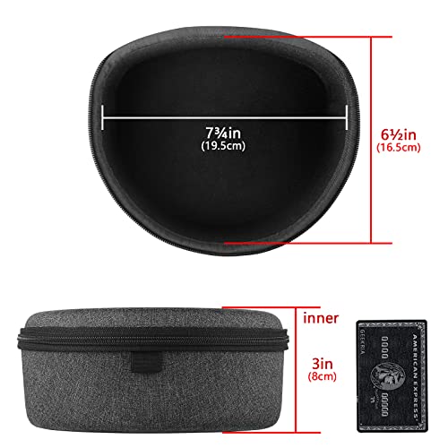 Geekria Shield Case Compatible with Sony WH-H900N, WH-H910N, WH-XB900N, WH-1000XM4, WH-1000XM3 Headphones, Replacement Protective Hard Shell Travel Carrying Bag with Cable Storage (Dark Grey)